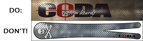 Design It Yourself Graphics - Coda Custom Boards & Skis
